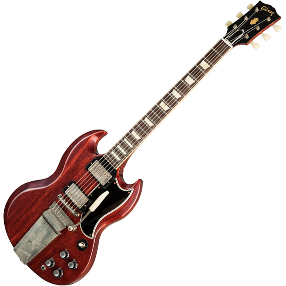 Gibson 1964 Sg Standard Reissue W Maestro Vibrola Cherry Red Rich Tone Music