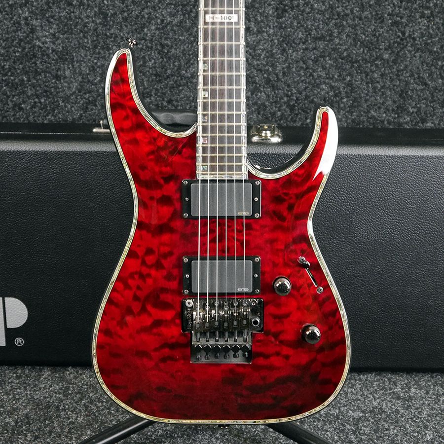 ESP LTD H-1001 - See-Thru Cherry Black w/ Hard Case - 2nd Hand | Rich ...